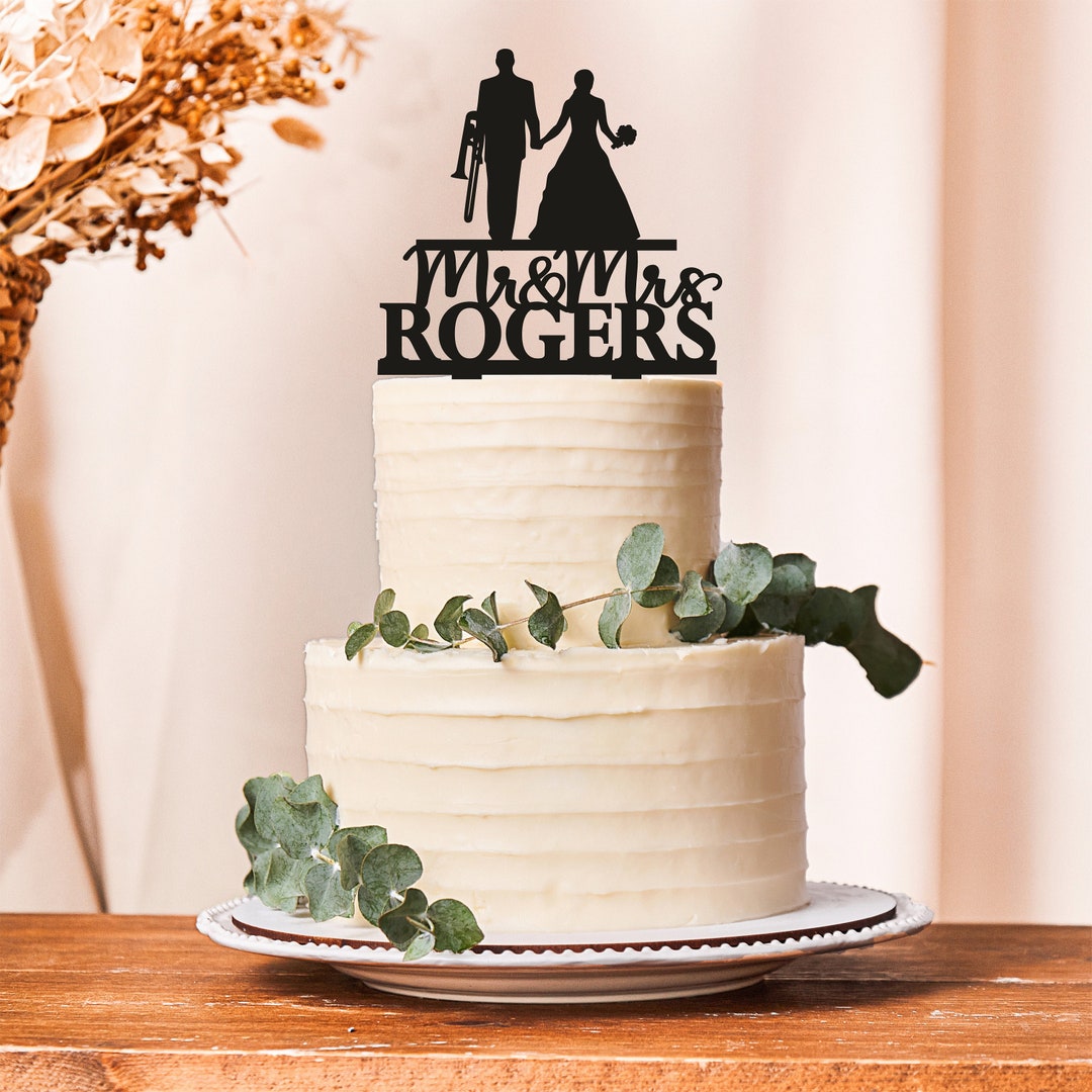 Trombone Player Cake Topper, Trombonist Wedding Cake Topper ...