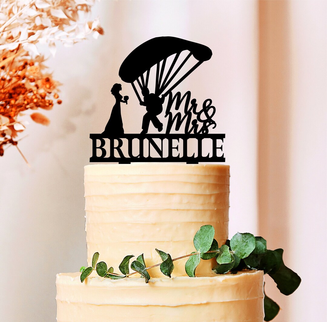Skydiver Cake Topper,fall in Love Skydivers Cake Topper,skydiver ...