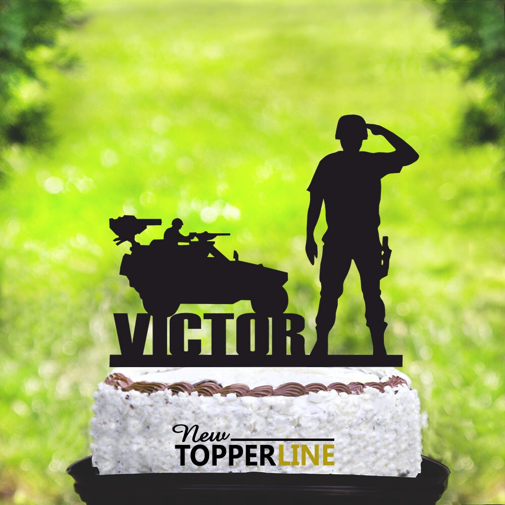 Army Birthday Cake Topperarmy Cake Toppermilitary Cake Etsy