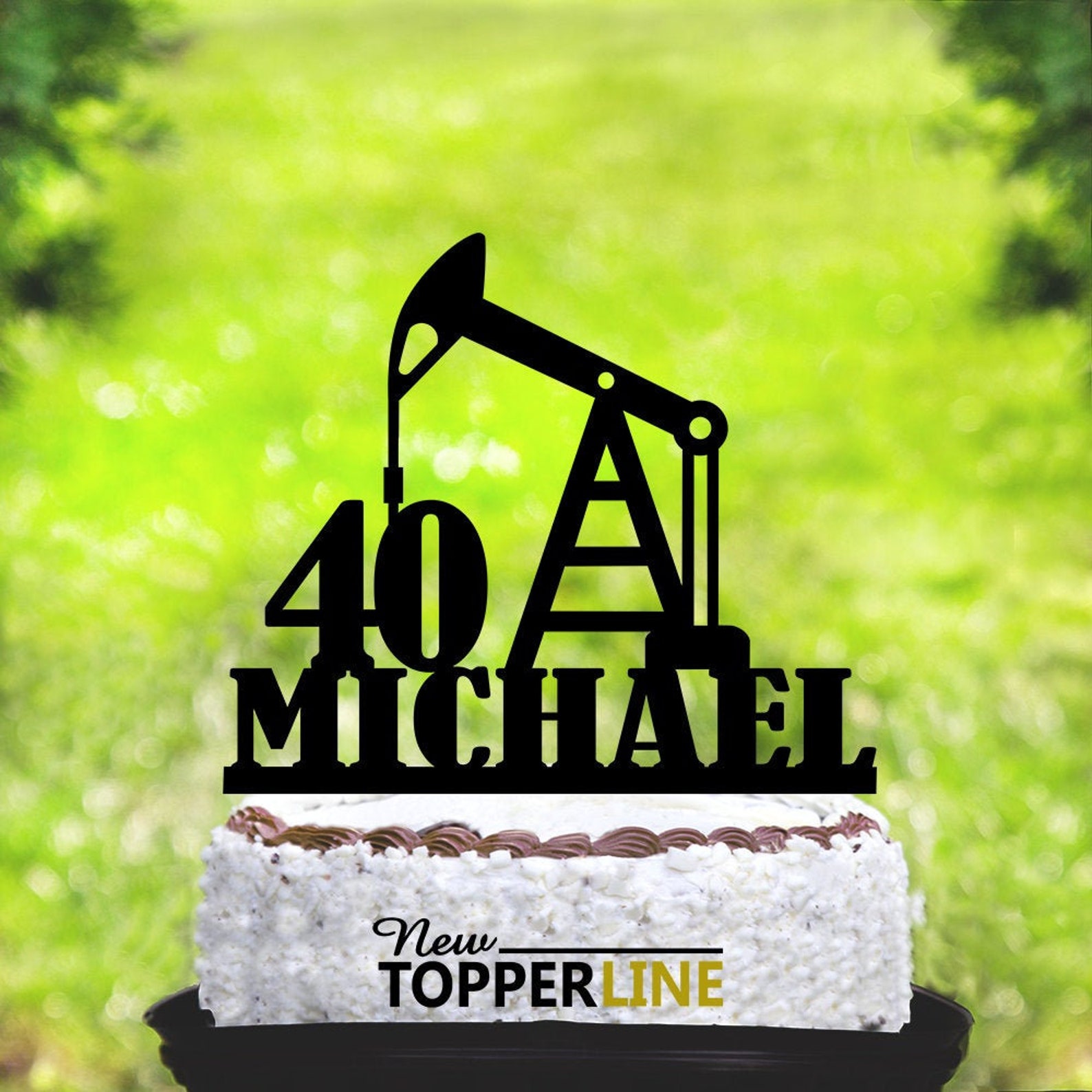 Personalised Acrylic Oil Rig Drilling Platform Birthday Cake | Etsy