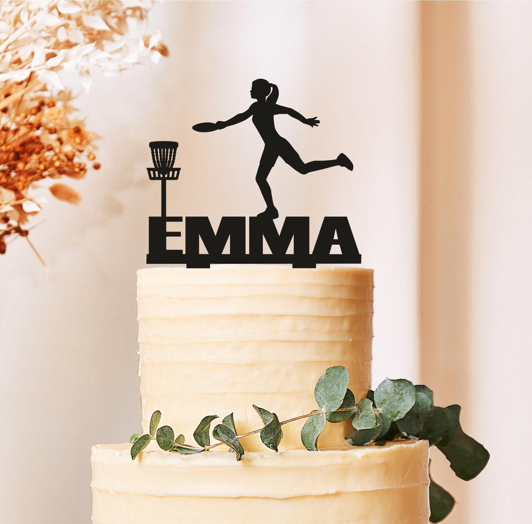 Frisbee Cake Topper, Frisbee Birthday Cake Topper, Frisbee Party ...