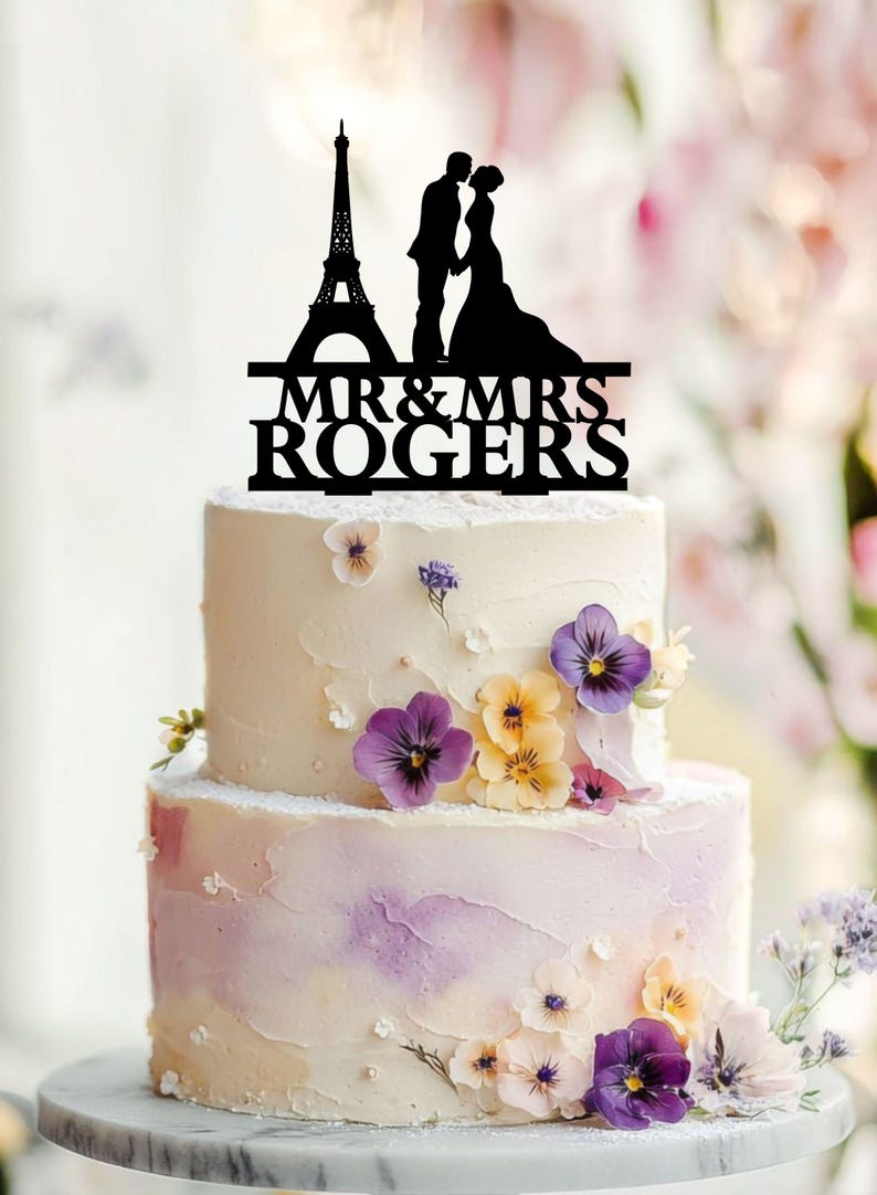 Paris Cake Topper,eiffel Tower Cake Topper,wedding Cake Topper,groom ...