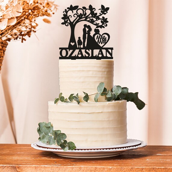 Oak Tree Cake Topperwedding Cake Topper With Tree Under the - Etsy