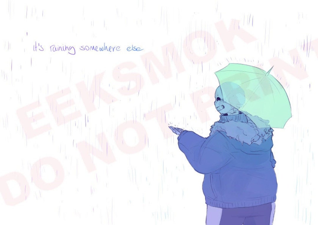 Sans Undertale A3 Art Print - Etsy