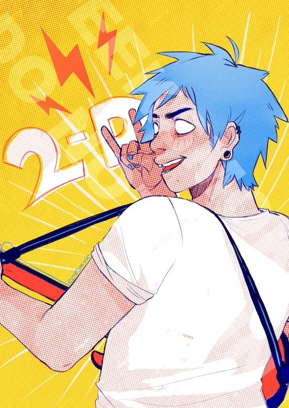 2D Gorillaz A3 Art Print - Etsy UK