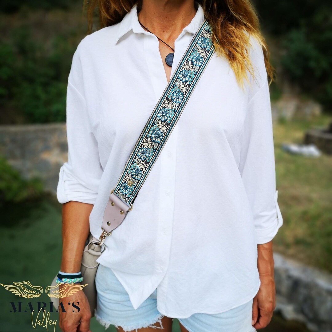 Blue Bag Strap, Guitar Purse Strap Crossbody, Purse Strap for Shoulder ...