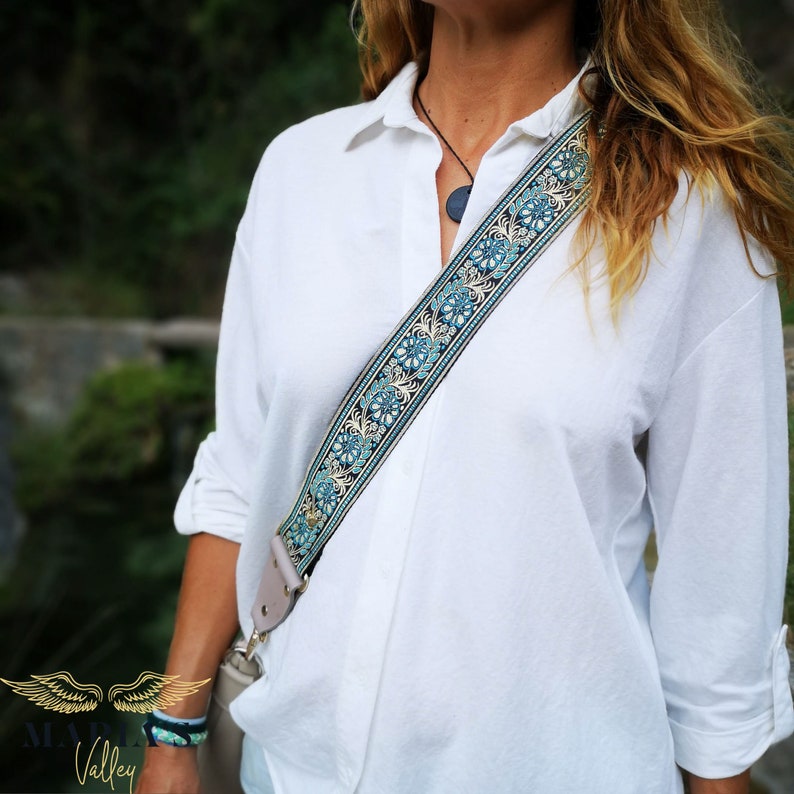 Blue Bag Strap, Guitar Purse Strap Crossbody, Purse Strap for Shoulder ...