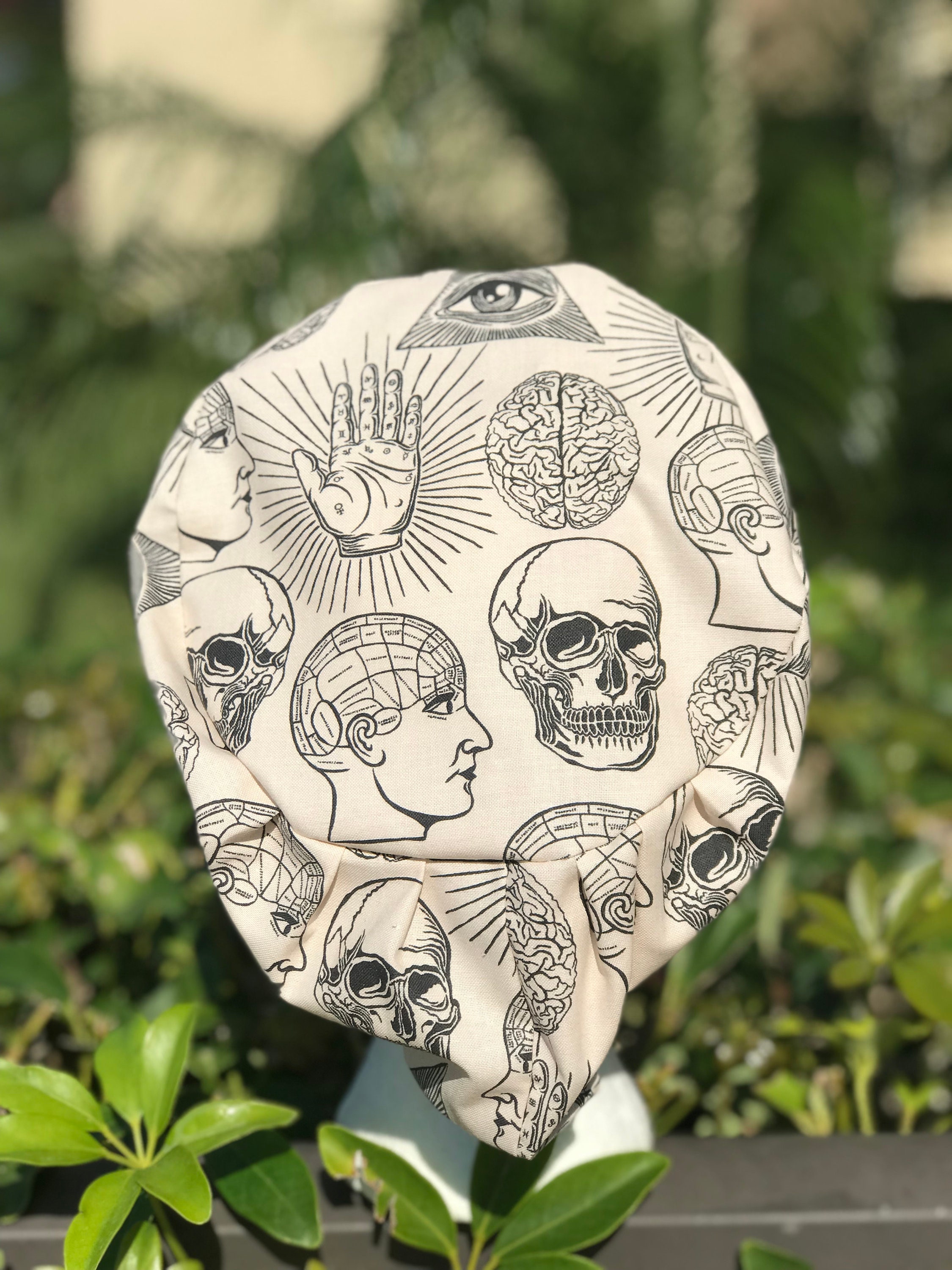 HEAD Anatomy-woman Surgical Cap for Doctor,surgeon Scrub Hat,nurse,vet ...