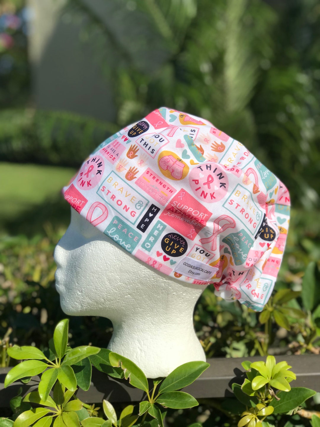 BREAST CANCER Month-woman Surgical Cap for Doctor W/ Free - Etsy