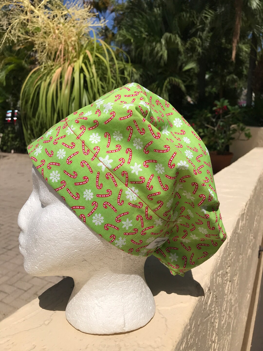 CANDY Canes-woman Surgical Cap for Doctor W/free Buttons,vet Scrub Hat ...