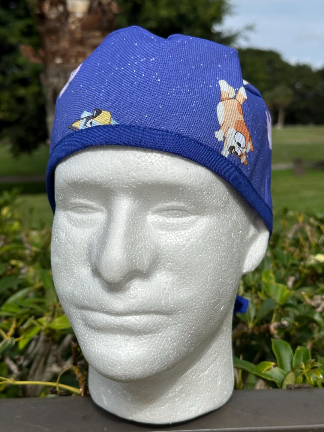 BLUEY Cartoon-surgical Cap for Doctor W/sweat Band,free Buttons,surgeon ...