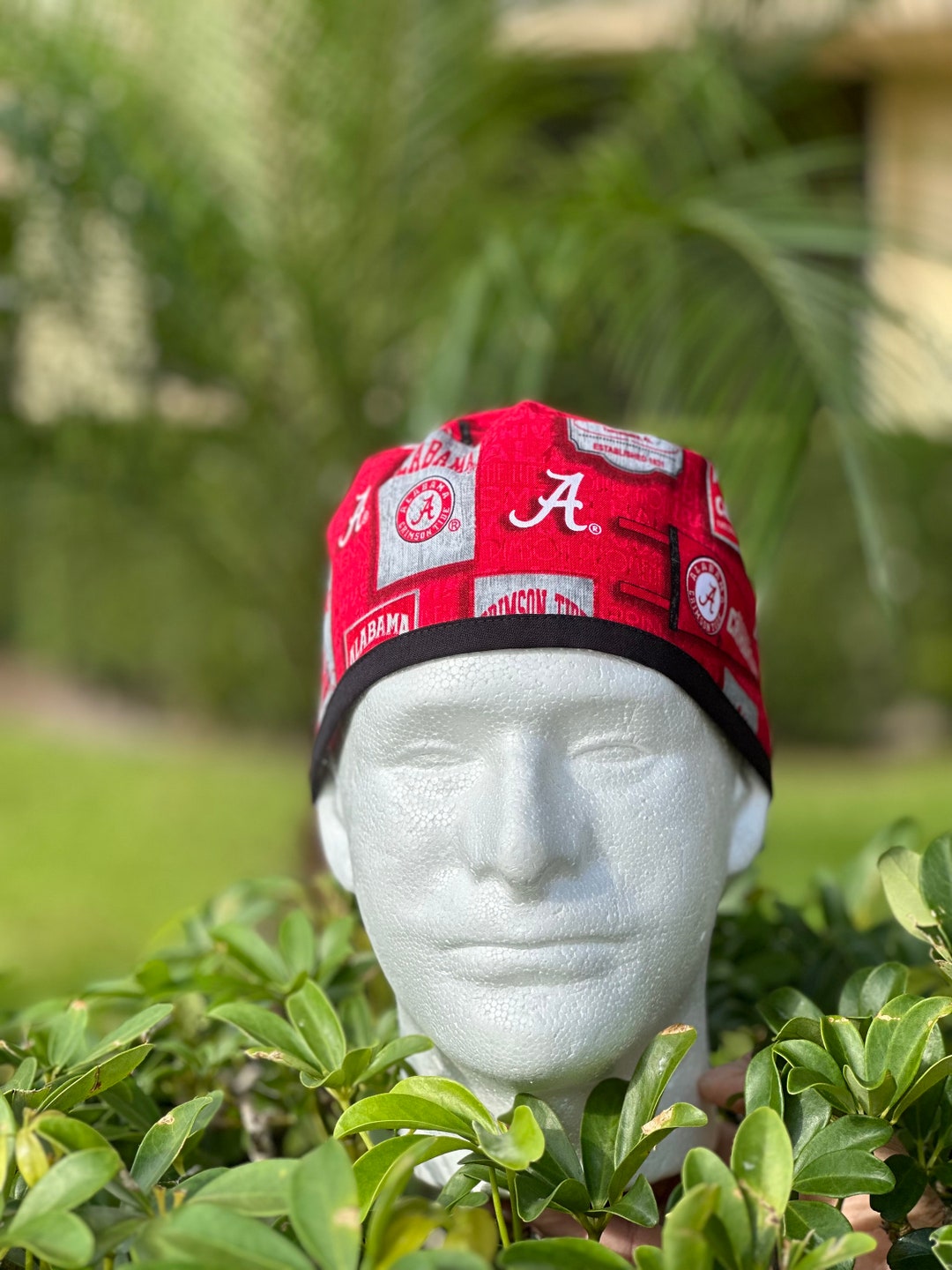 ALABAMA CRIMSON Tide-surgical Cap for Doctor W/sweat Band,free Buttons ...