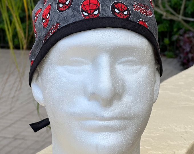 SPIDER-MAN - Doctor Surgical Cap W/sweat Band,name Tag,nurse Scrub Hat ...