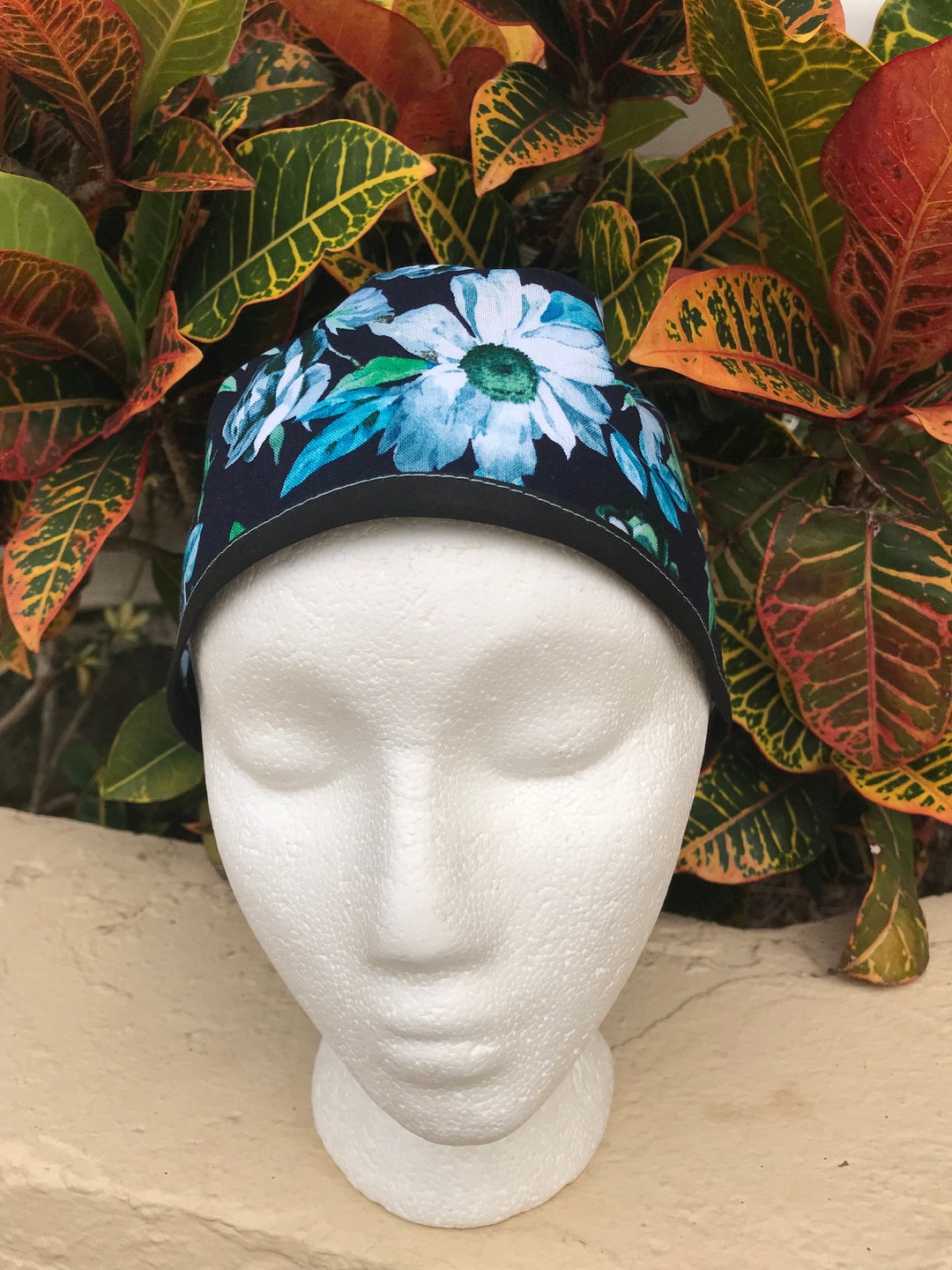 BLUE Flowers-woman Surgical Cap for Doctor,plastic &ortho Surgeon,vet ...