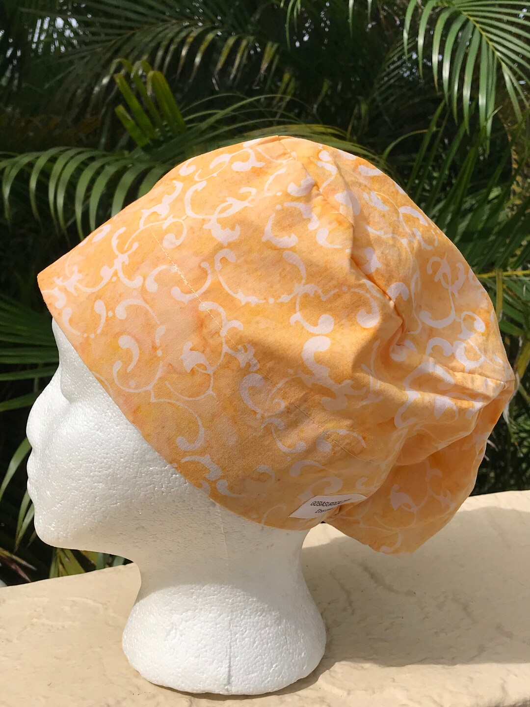 Orange Swirls Surgical Scrub Cap: Adjustable Women's Hat/er Doctor Hat ...