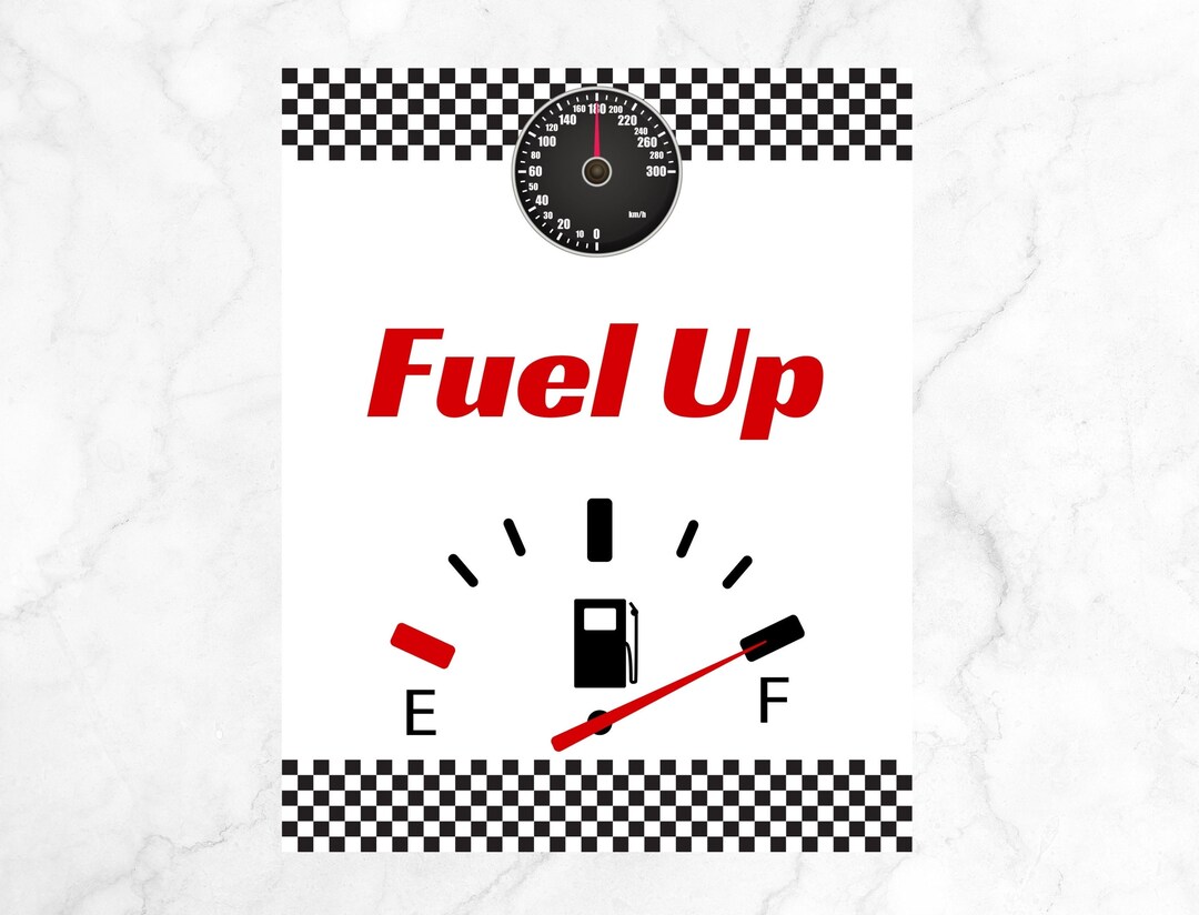 Printed 8 X 10 Fuel up Party Sign for Race Car Theme, Little Boys ...