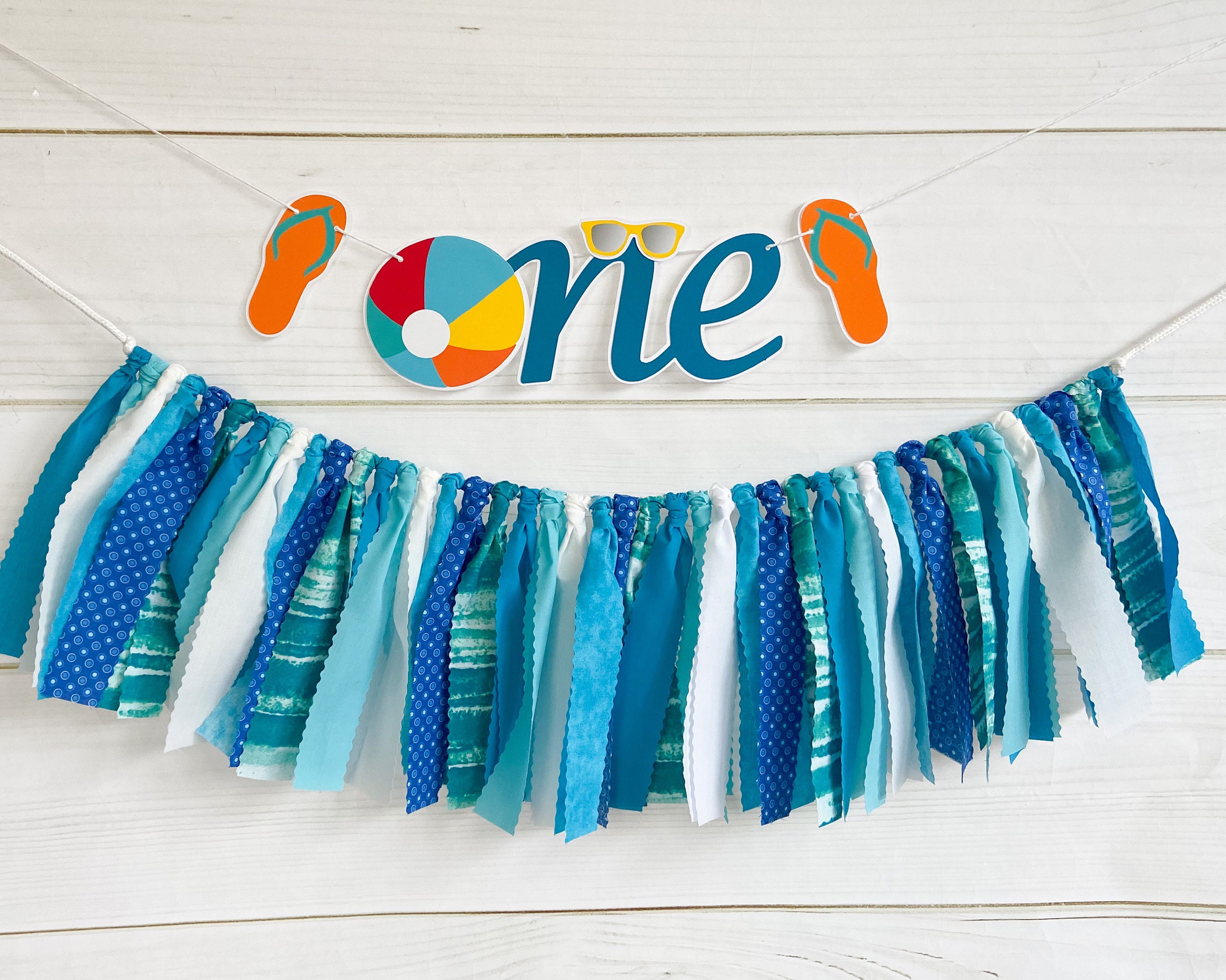 Pool Party First Birthday Banner Beach Ball Theme 1st | Etsy