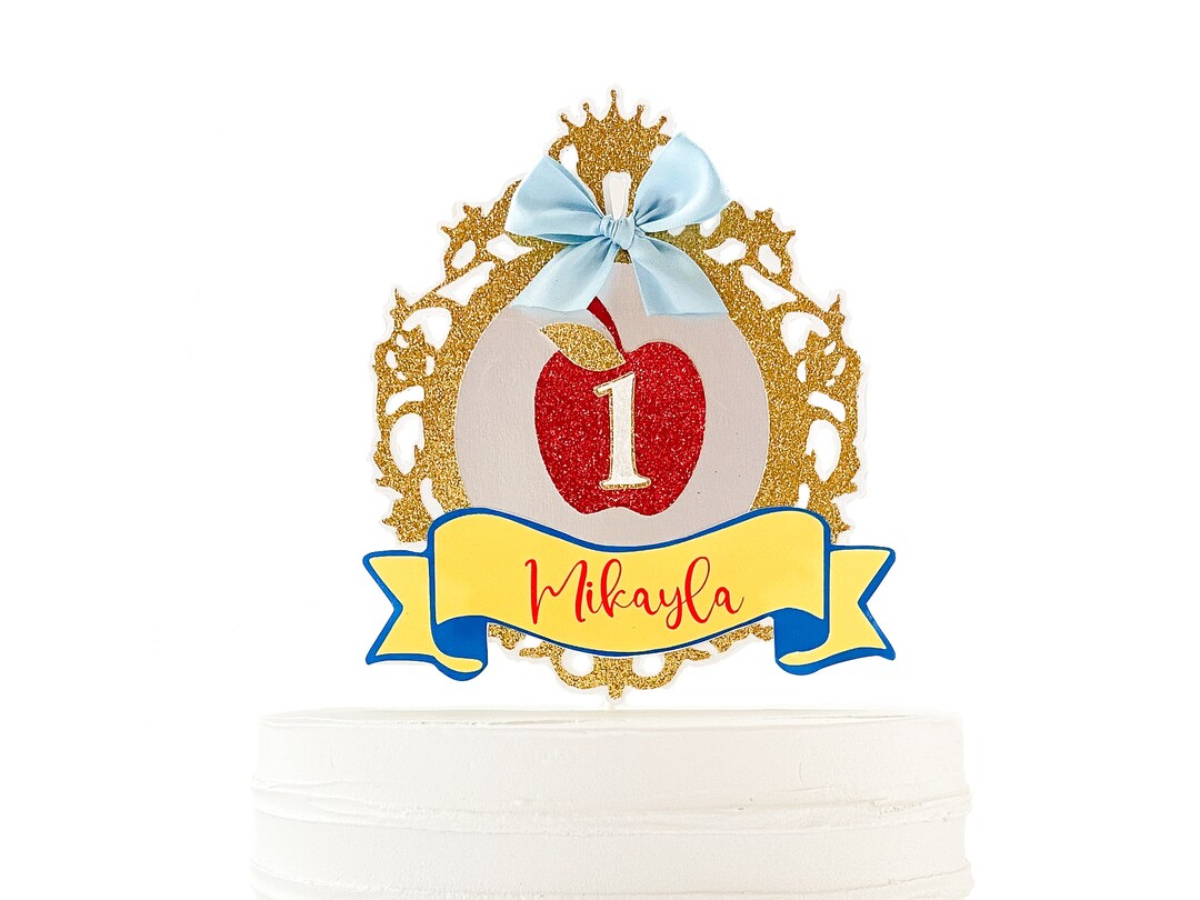 Princess Theme Cake Topper, Personalized With Name and Age, Princess ...