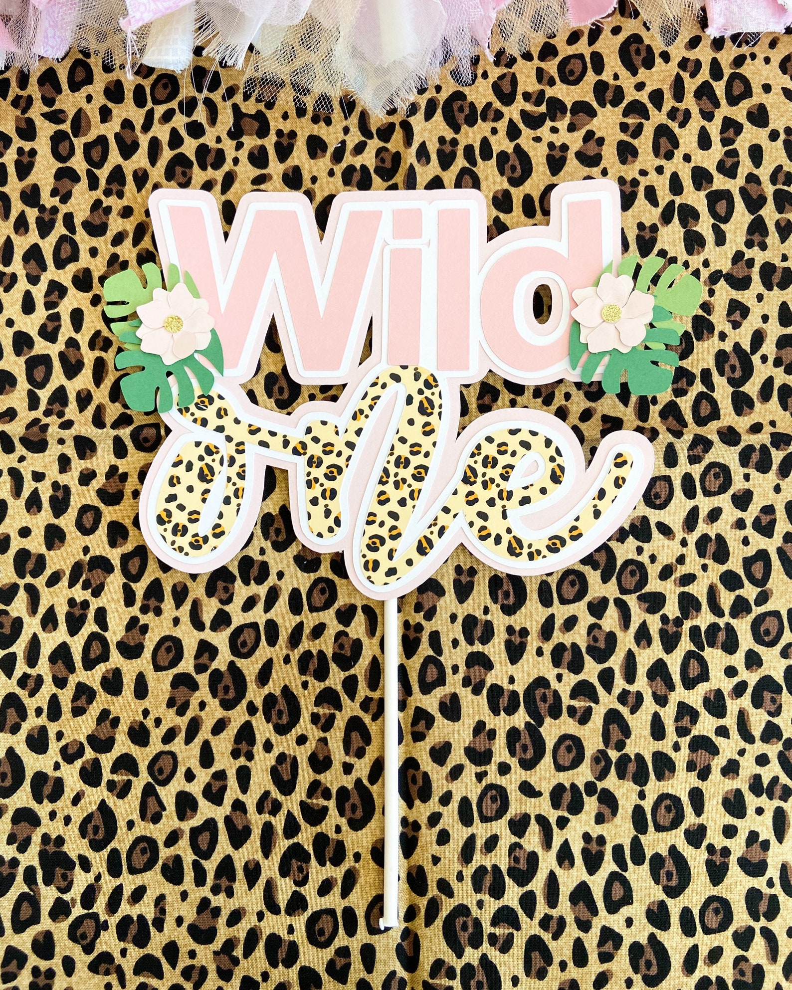 Wild One Cake Topper Safari Theme First Birthday Cake - Etsy