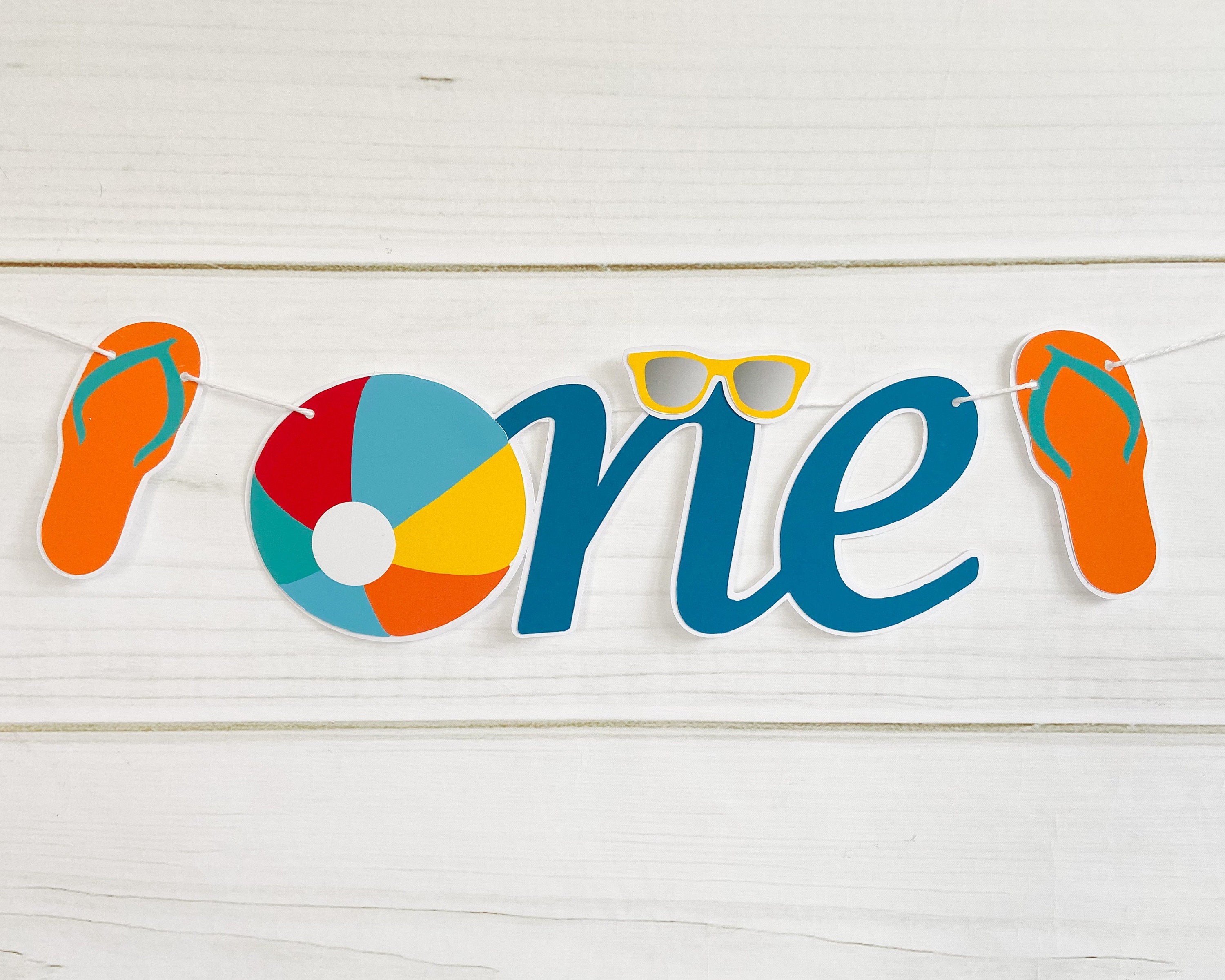 Pool Party First Birthday Banner Beach Ball Theme 1st | Etsy