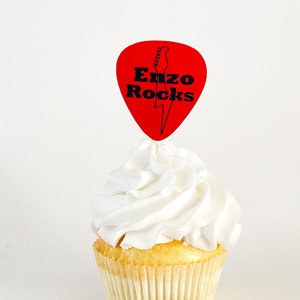 Rock N' Roll Cupcake Toppers - Set of 12, Rock Star 1st Birthday Party ...