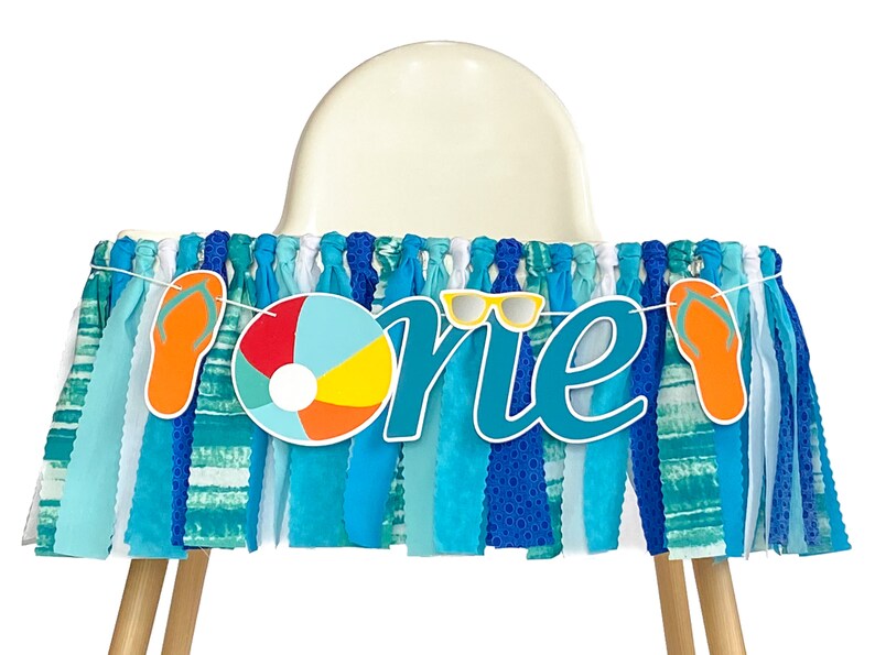 Pool Party First Birthday Banner Beach Ball Theme 1st - Etsy