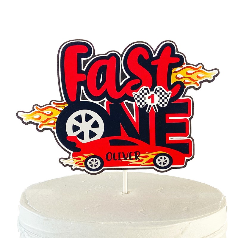 Race Car Smash Cake Topper - Etsy