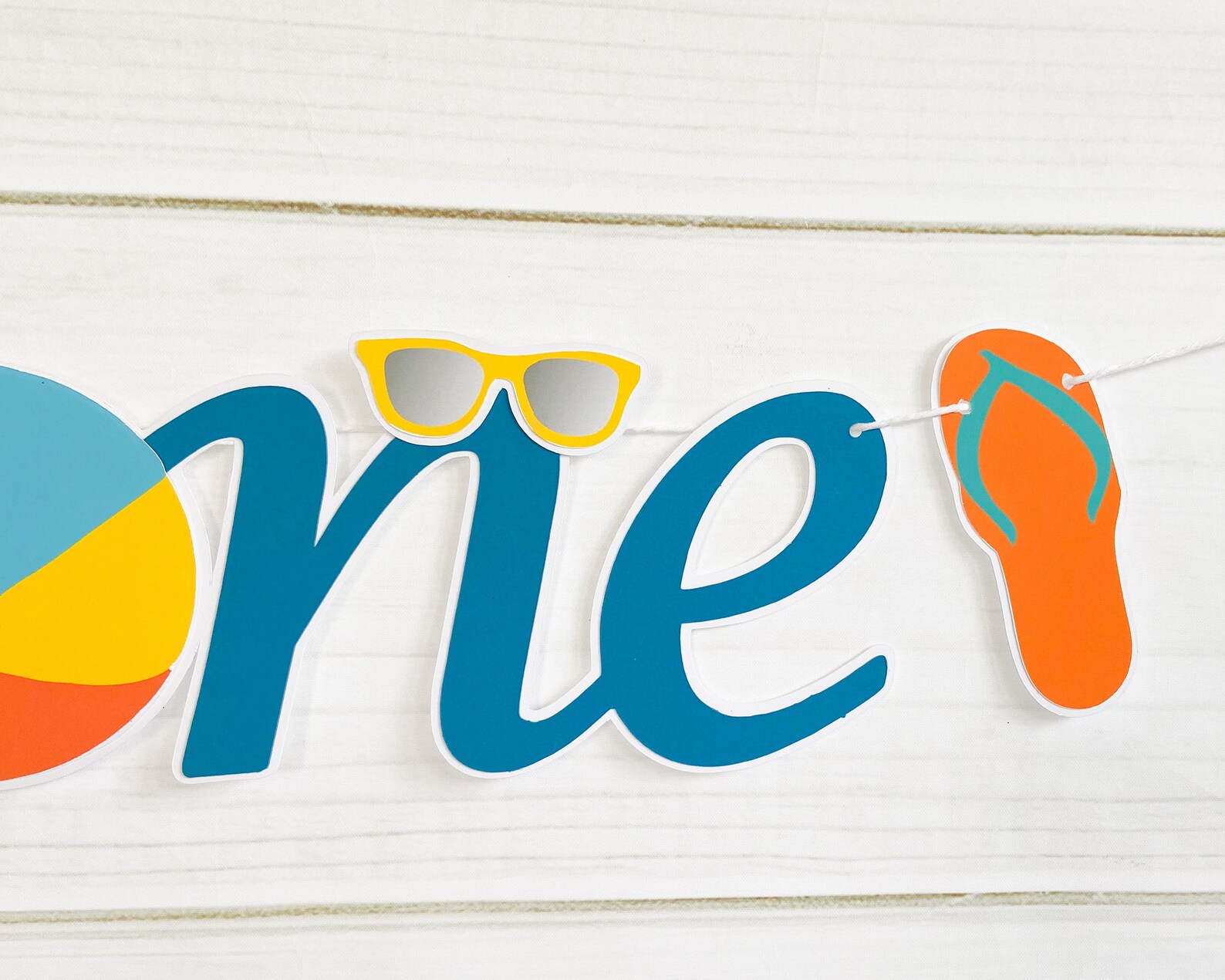 Pool Party First Birthday Banner Beach Ball Theme 1st - Etsy