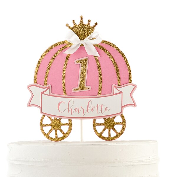 Cinderella Pumpkin Carriage Cake Topper - Etsy