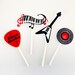 Rock N' Roll Cupcake Toppers Set of 12, Rock Star 1st Birthday Party ...