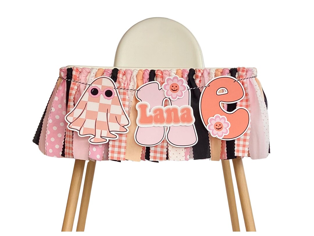 Groovy Halloween Personalized With Name High Chair Banner, Spooky One ...
