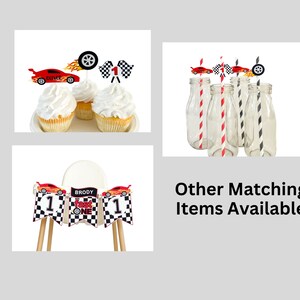 Race Car Fast One Cake Topper, Fast One 1st Birthday Racing Theme Cake ...