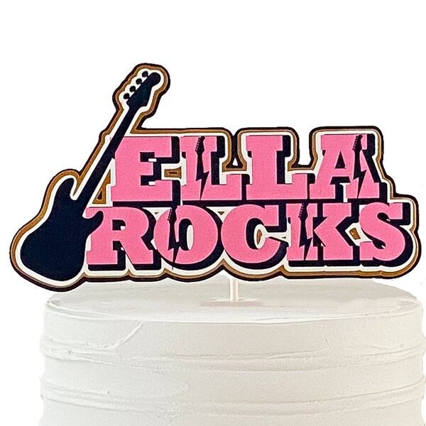 Rock Music Cake Toppers - Etsy