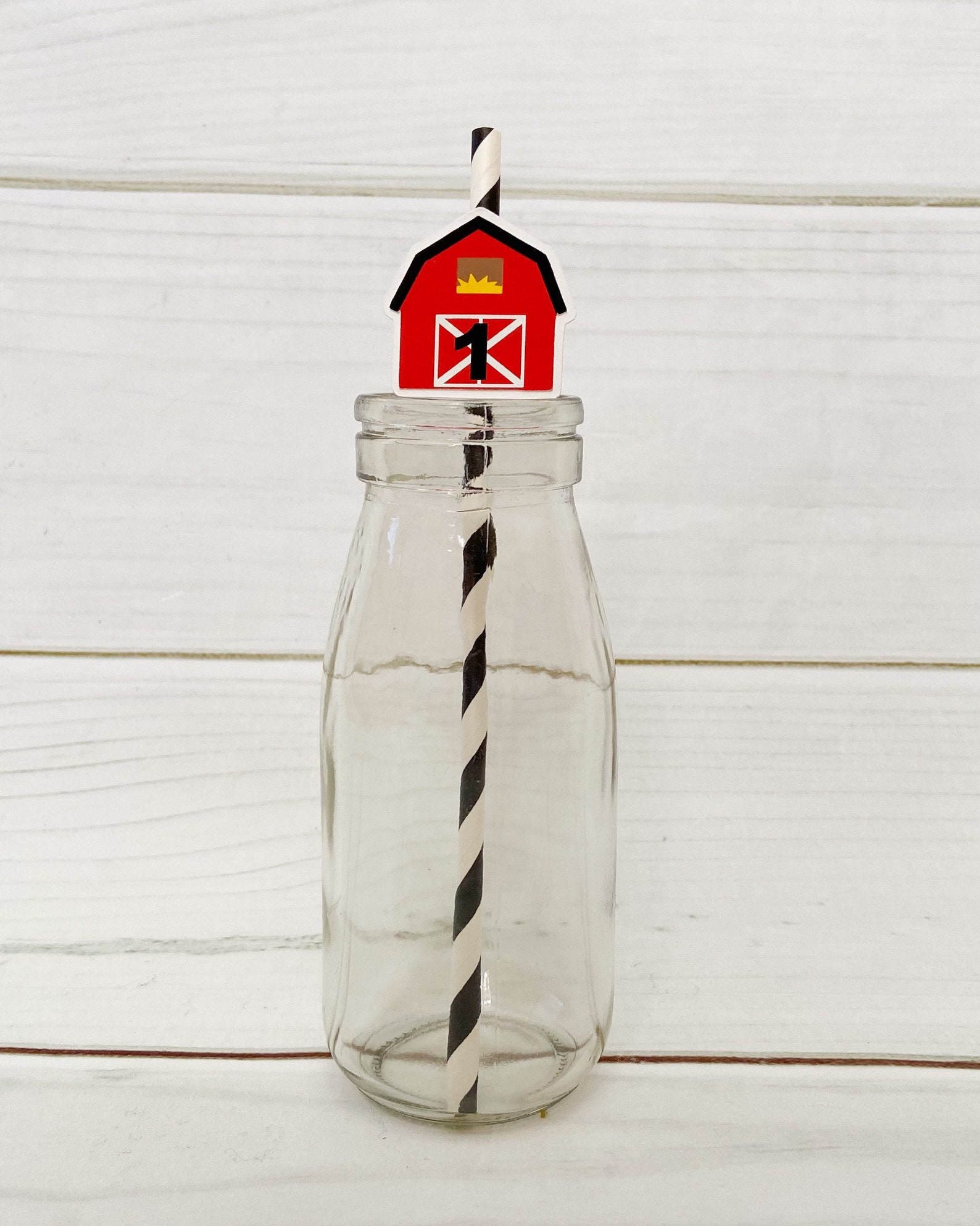 Set of 12 Farm Animal Party Straws Cow Straws Barnyard - Etsy