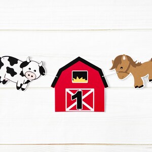 Farm Animal First Birthday Banner Barnyard 1st Birthday - Etsy