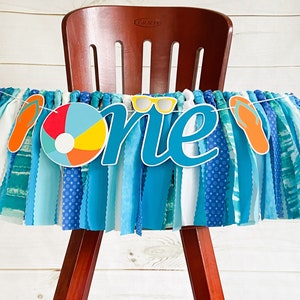 Pool Party First Birthday Banner Beach Ball Theme 1st | Etsy
