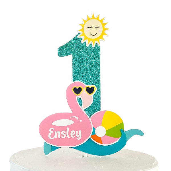 Pool Party Cake Topper - Etsy