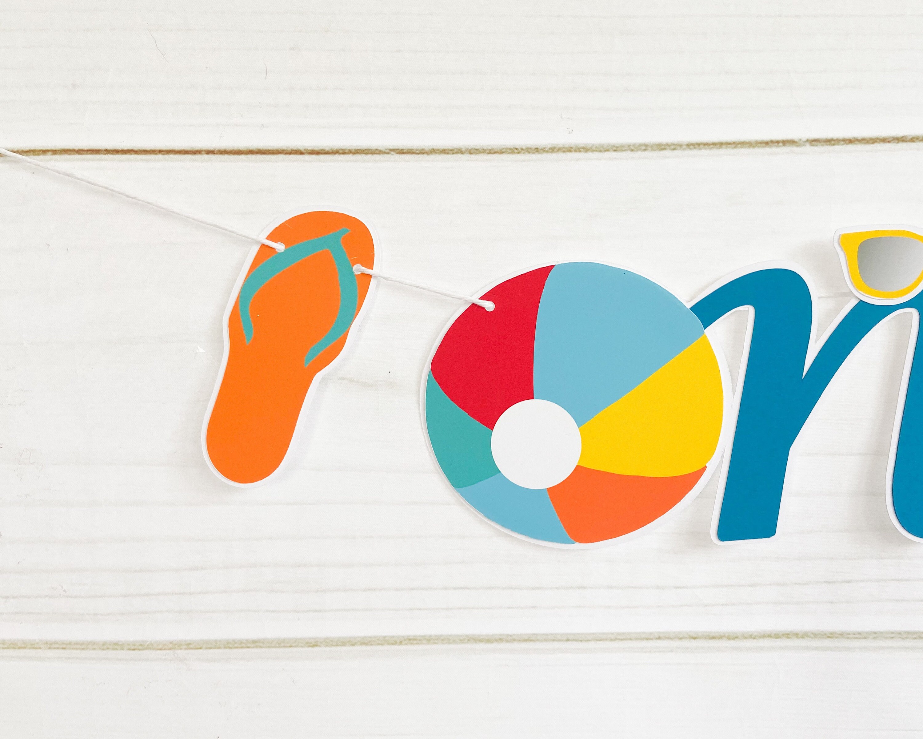 Pool Party First Birthday Banner Beach Ball Theme 1st | Etsy