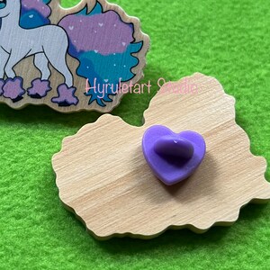 Pocket Monster Galarian Ponyta, Unicorn Psychic Type Wood Pin Pastel - Etsy