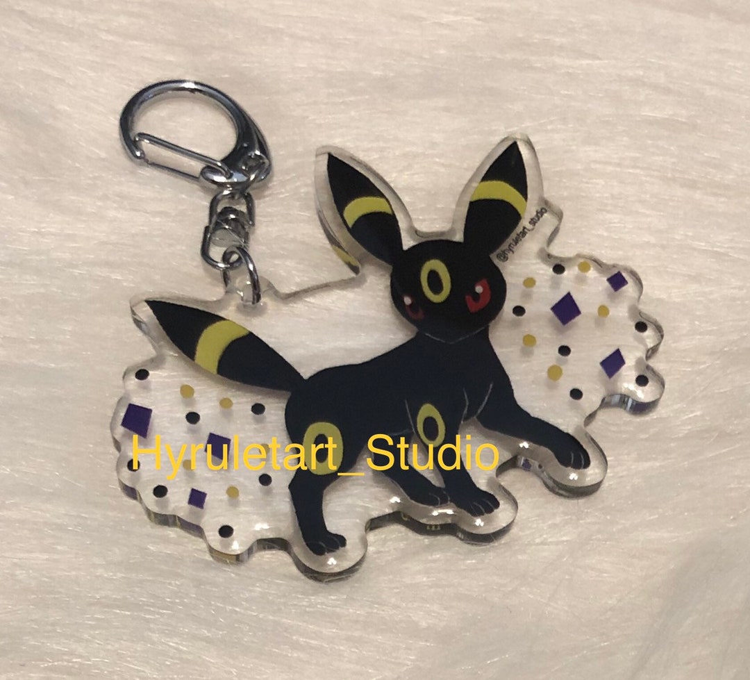 Pocket Monster Umbreon Keychain Charm DISCOUNTED, SLIGHTLY YELLOW - Etsy