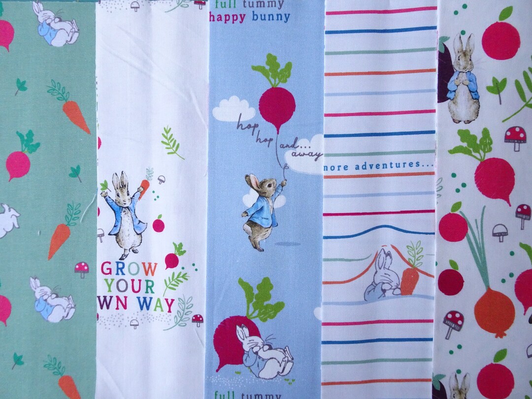 Peter Rabbit Home Grown Layer Cake 20 Pieces 10 Inch Squares 100% ...