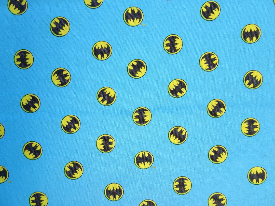 Batman Logo 100% Cotton Fat Quarter Half Metre or Metre Patchwork ...