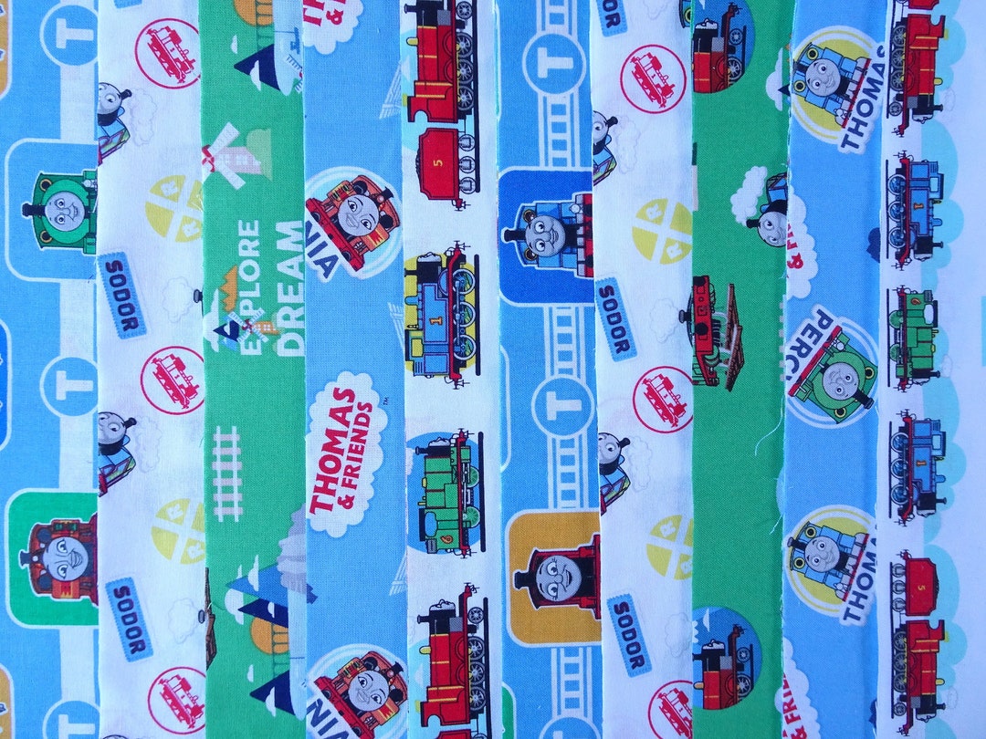Thomas Tank & Friends 25 Jelly Roll Strips Cotton Patchwork Fabric X 44 ...