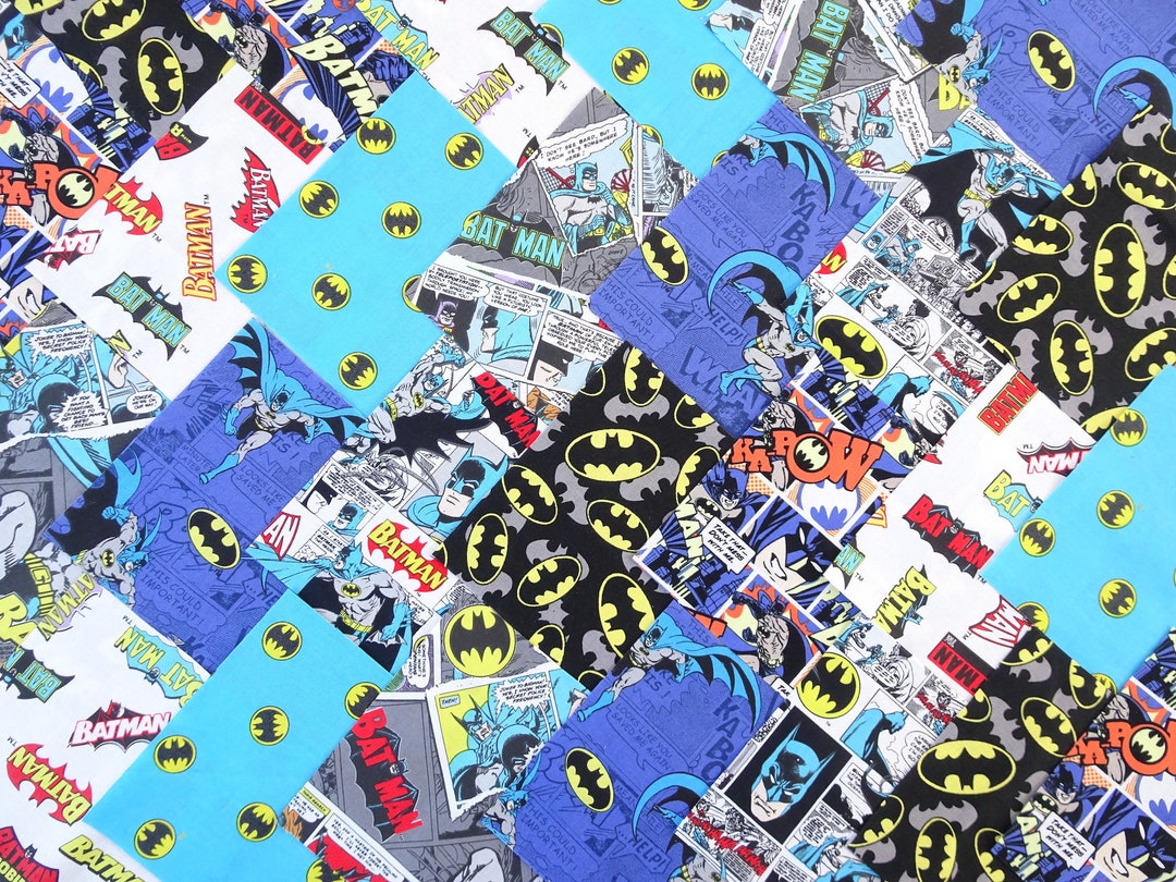 Batman Charm Pack 50 Pieces 5 Inch Squares Cotton Patchwork Fabric - Etsy