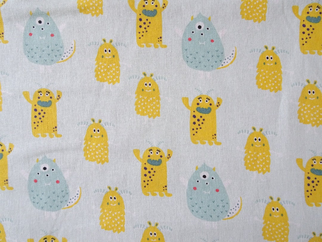 Monsters 3 ~ 100% Cotton Patchwork Fabric Fat Quarter Half Metre or ...