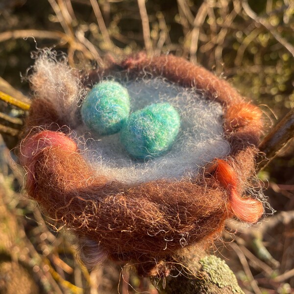 Needle Felted Nest - Etsy