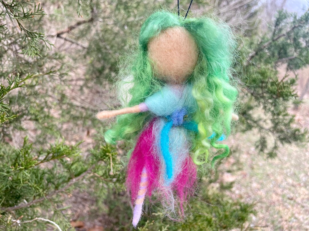 Felt Spring Fairy Girl, Needle Felted Merino Wool Decoration, Summer ...
