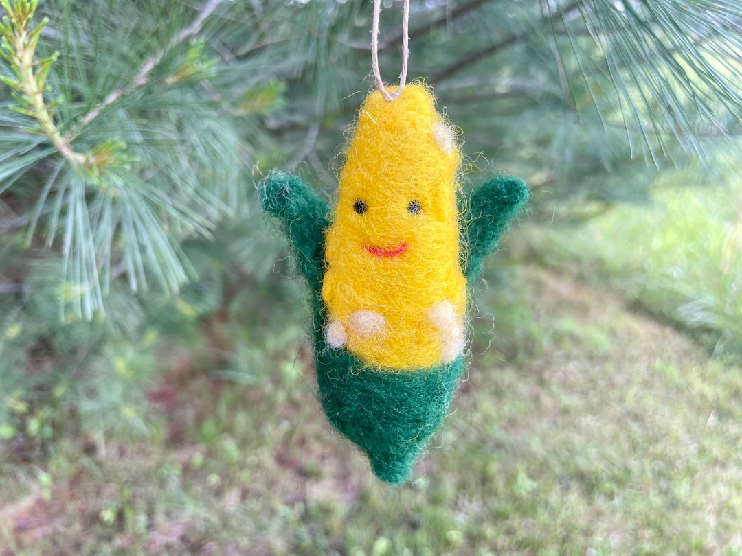 Needle Felted Sweet Corn, Felt Food, Christmas Corn, Happy Holiday Corn ...
