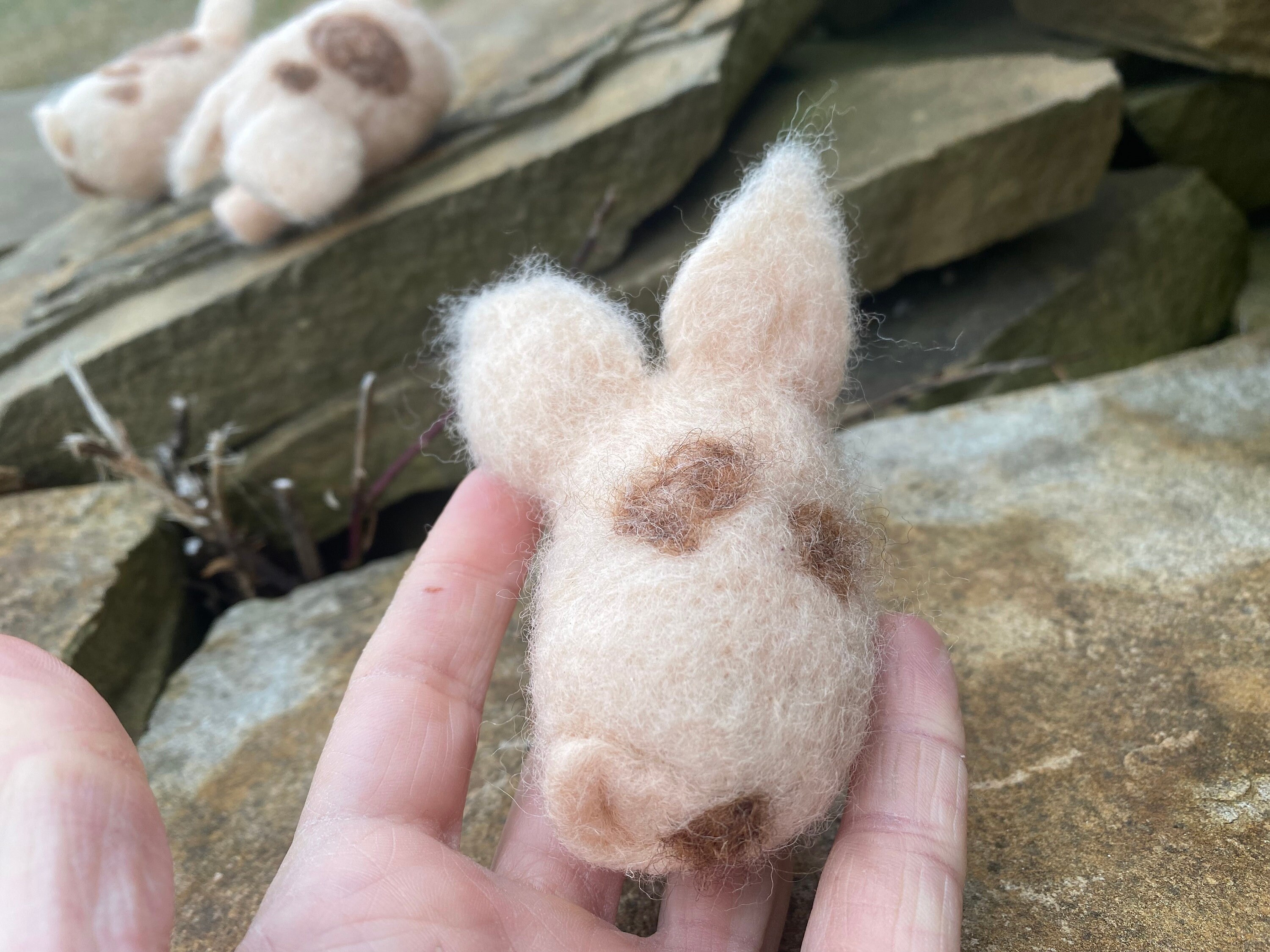 Needle Felted Pigs Three Little Pigs Felt Spotted Hogs - Etsy