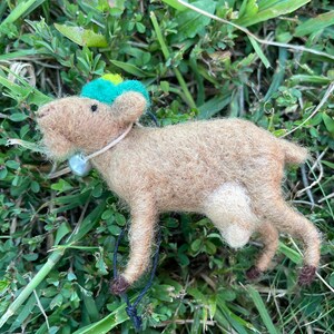 Needle Felted Dairy Goat, Felt Goat Ornament, Handmade Christmas Felt ...